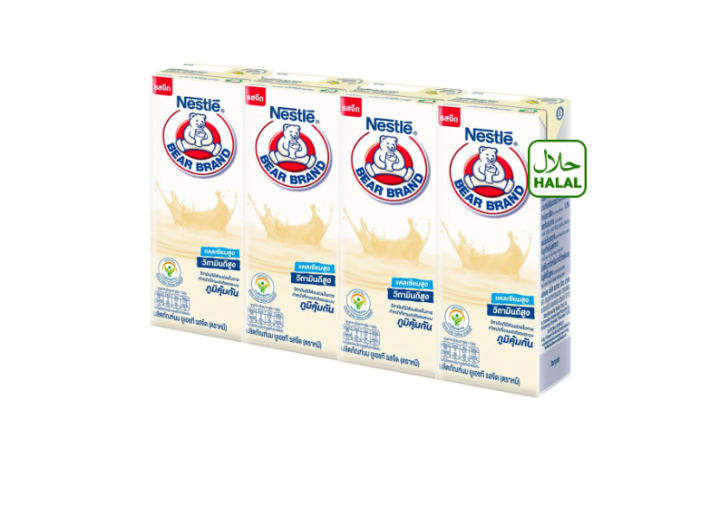 BEAR BRAND UHT Milk Plain Flavor 170 ml. Pack 4 | Lazada.co.th