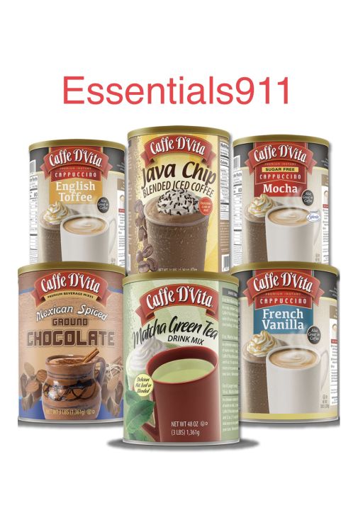 Caffe D' Vita Premium Cappuccino Mocha/Matcha/Java Chip/Hazelnut 908g ...