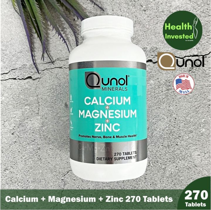 Calcium Magnesium Zinc 270 Tablets แคลเซียม แมกนีเซียม และซิงค์ ...