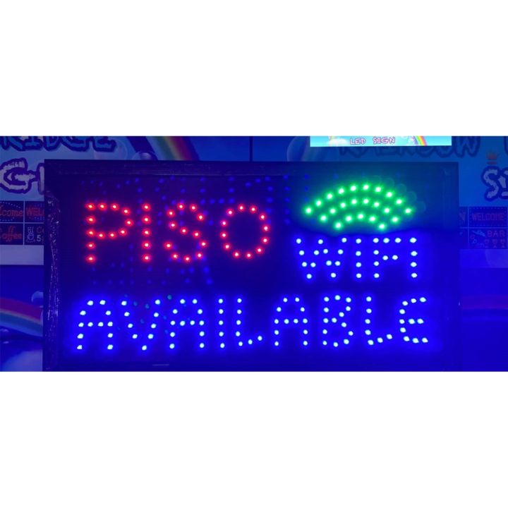 LED SIGN "PISO WIFI AVAILABLE '' （Small-Large) | Lazada PH