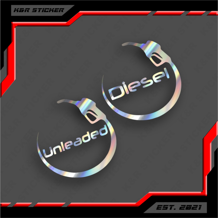 Car gas tank sticker 4" x 4" inches Automotive decal | Lazada PH