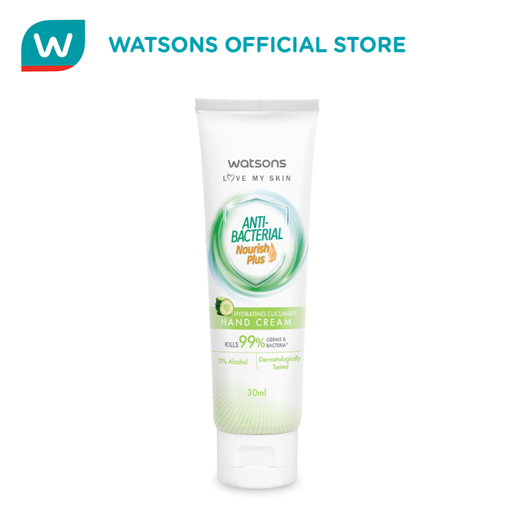 WATSONS Love My Skin Antibacterial Hydrating Cucumber Hand Cream 30ml ...