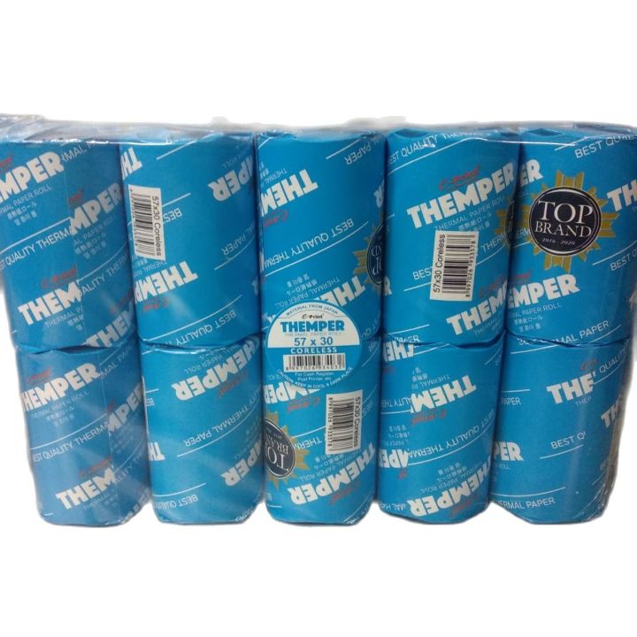 Thermal Paper Roll e-Print 57X30 mm Themper 57 x 30 Coreless EDC Kertas ...