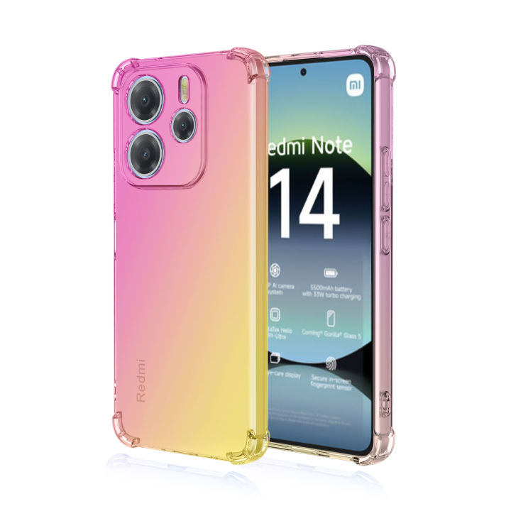 เคสโทรศัพท์กันกระแทกสำหรับ Redmi Note 14 4G,เคสเคสโทรศัพท์มือถือสีกันตก ...
