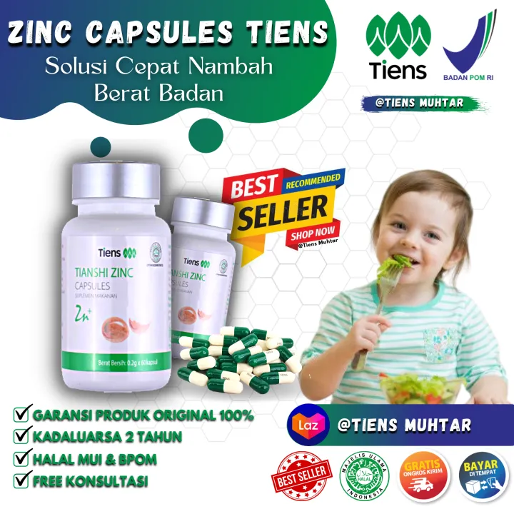 Zinc Penggemuk Anak Isi 60 Kapsul Untuk Anak Usia 2 Tahun Suplemen ...