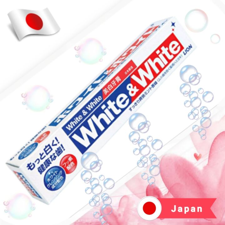 【READY STOCK】LION White & White Toothpaste Fresh Mint 150G狮王大白清新牙膏 150g ...