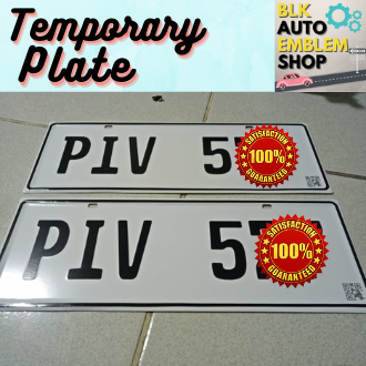 CAR PLATE TEMPORARY IMPROVISED LICENSE PLATE METAL PLATE 100% MADE TO ...