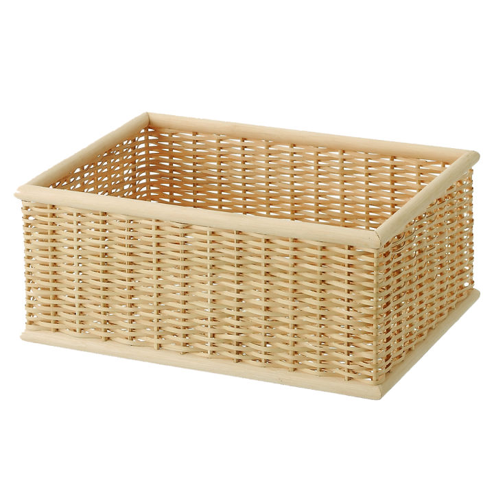 MUJI Stackable Buri Basket / Rectangular / M | Lazada