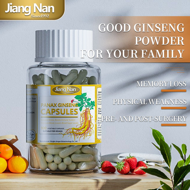 Ginseng Powder Capsules 40 100 Capsules Changbai Mountain Ginseng Root ...