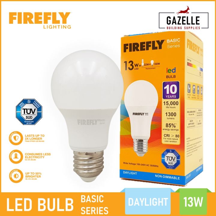 Firefly Basic Series LED Bulb Daylight - 13 Watts | Lazada PH