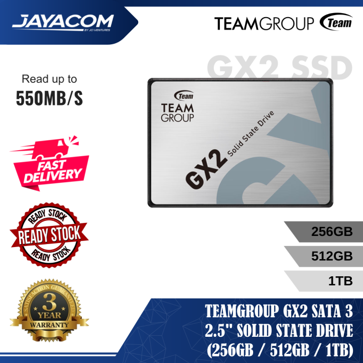 TeamGroup GX2 SATA 3 2.5" Solid State Drive SSD (256GB / 512GB / 1TB ...