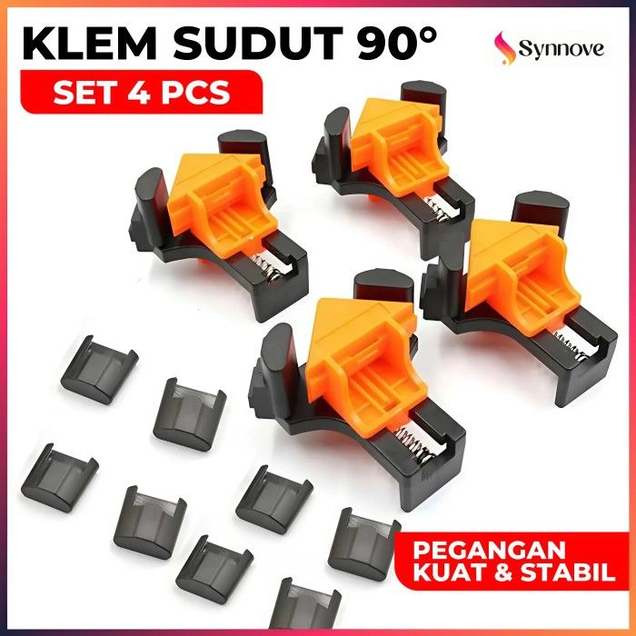 Klem Penjepit Kayu 90 Derajat SET 4 PCS Corner Clamp Klem Kayu Klem ...