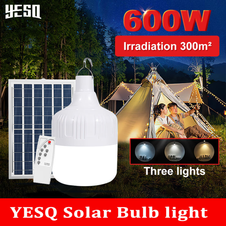 YESQ solar bulb light outdoor house LED waterproof ip67 three lighting ...
