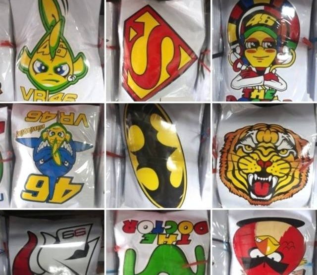 Stiker sticker dasboard motor matic vinyl vinil ini 25 lembar campur ...