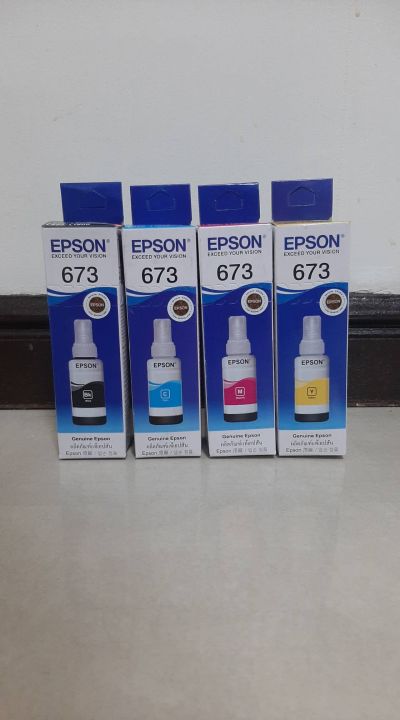 Genuine Epson Ink 673 (Black, Cyan, Magenta, Yellow) | Lazada PH