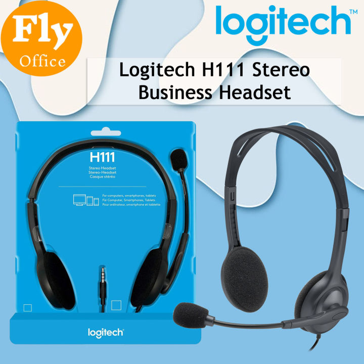 Logitech Multi-device Headset H111 with Stereo Sound, Rotating Mic ...