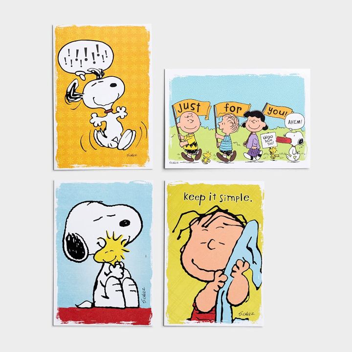 4 Cards - DaySpring Peanuts - Encouragement Inspirational Boxed Cards ...