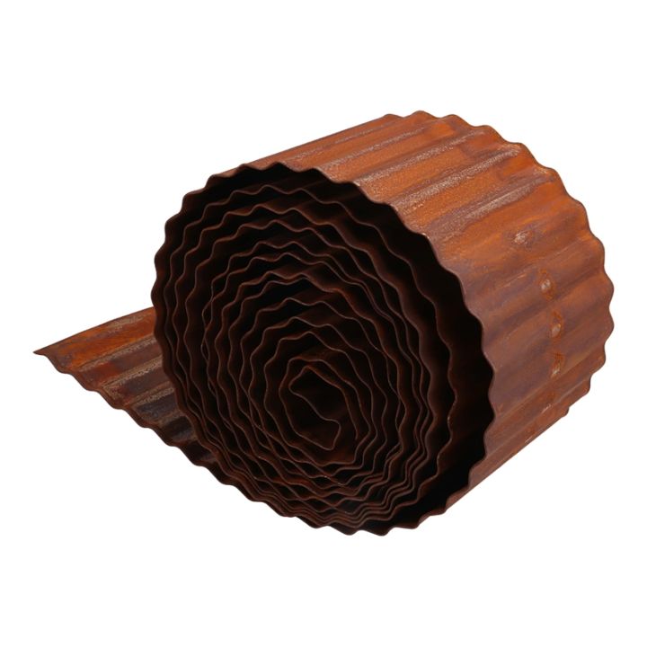 6 Inch X 20 FT Lawn Edging Borders Corrugated Galvanized Garden Edging ...