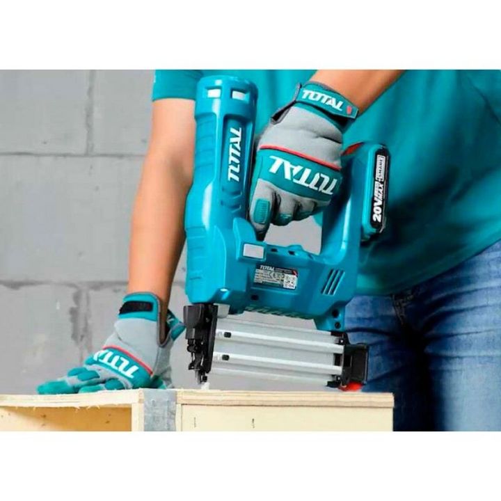 TOTAL TCBNLI2001 20V Industrial Lithium-Ion Cordless Brad Nailer Kit ...
