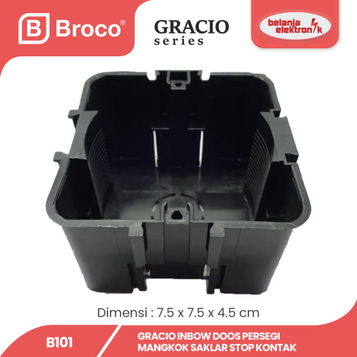 BROCO GRACIO B101-53 INBOW DOOS PERSEGI Dudukan Tanam Kotak MANGKOK ...