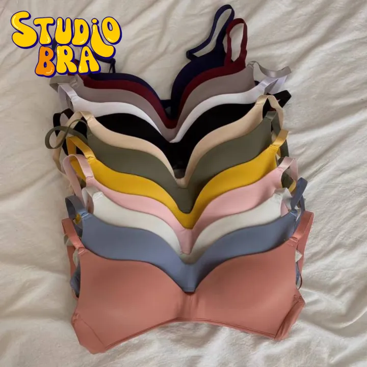 𝙎𝙩𝙪𝙙𝙞𝙤 𝘽𝙧𝙖 - ชุดชั้นในไร้โครง มีฟองน้ำในตัว ผ้านุ่มใส่สบาย (รหัส: 002) | Lazada.co.th