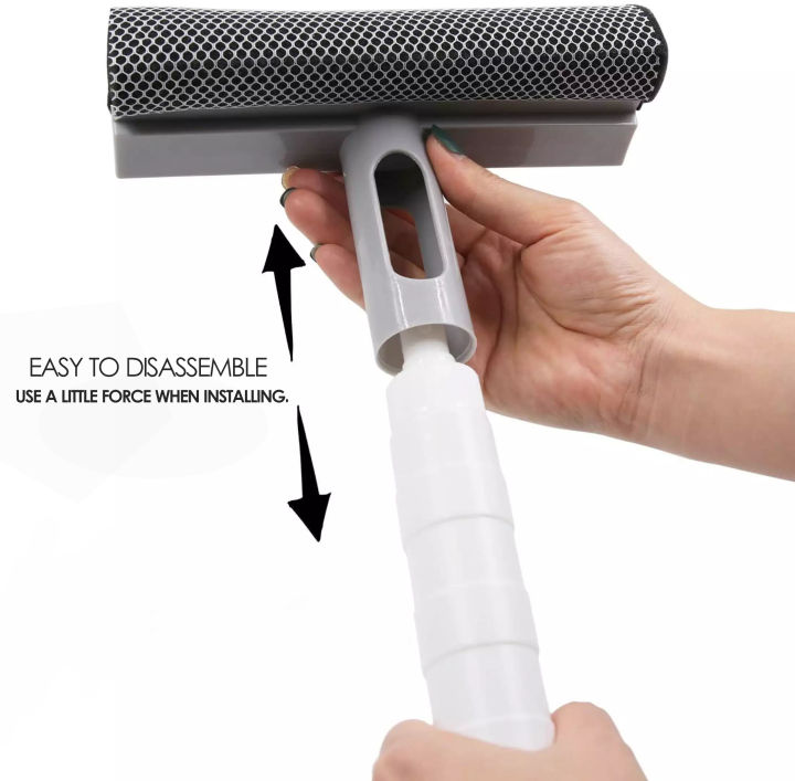 Double-sided Window Glass Cleaner Adjustable Long Handle Rotating Head ...