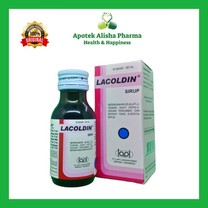Lacoldin Sirup 60ml - Lakoldin Syrup Obat Batuk / Flu Pilek / Panas ...
