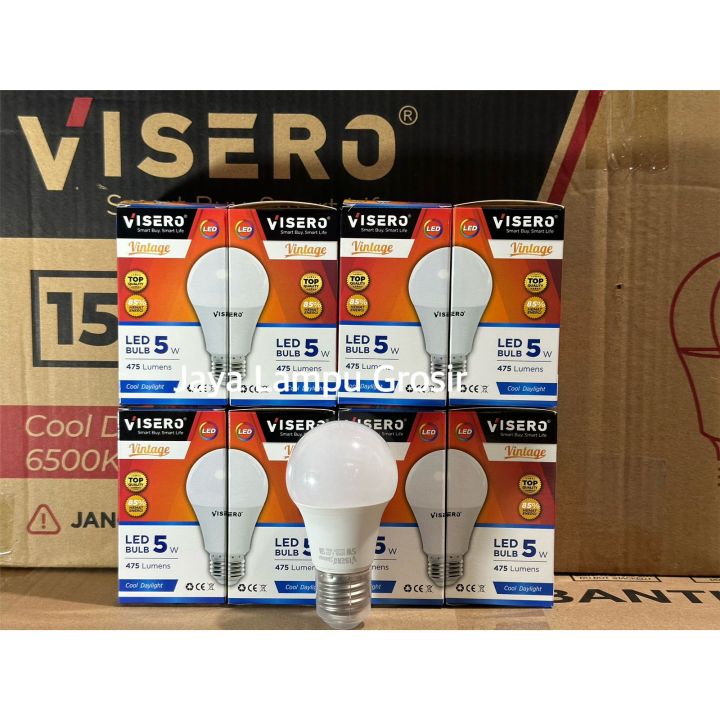 VISERO VINTAGE 5W / 5 Watt Lampu Bohlam Led Bulb E27 Putih | Lazada Indonesia
