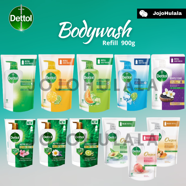 DETTOL SHOWER GEL 750/800/850g ONZEN ACTIV BOTANY REFILL Anti Bacteria ...