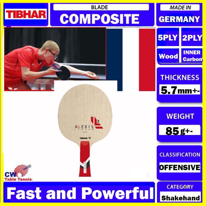 Tibhar Alexis Lebrun OFF Carbon Blade fast and powerful blade Ping Pong ...