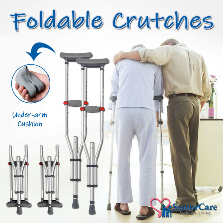 *Ready Stock* Foldable Underarm Crutches Walking Aids | Lazada Singapore