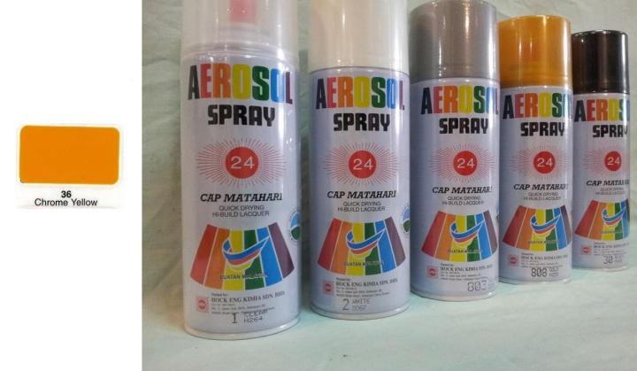 1 can #36 Chrome Yellow 400ml SUN24 Aerosol Spray Paint (Standard Color ...