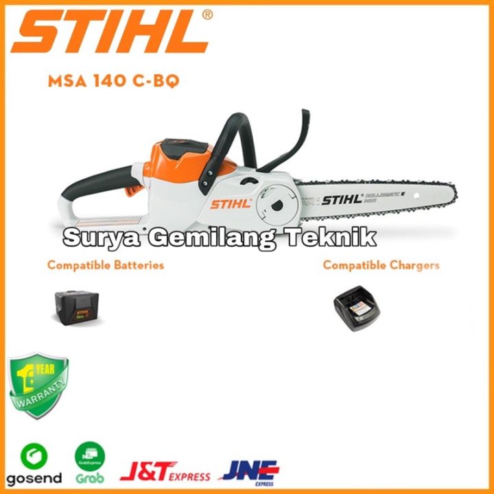 Chainsaw Senso Cordless STIHL MSA 140 BQ Komplit Gergaji Pohon Kayu ...