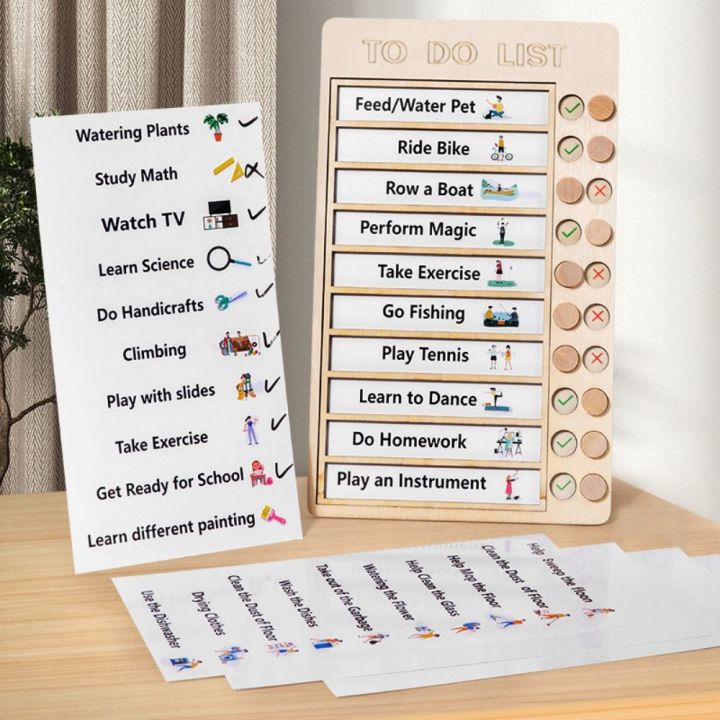 CUBBY Detachable Kids Checklist Boards Handmade Educational To Do List ...