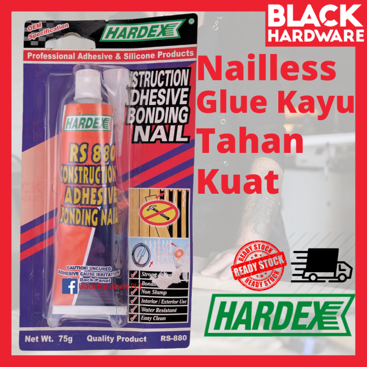 Black Hardware Hardex Adhesive Bond Wood Metal Steel Tile Silicone ...