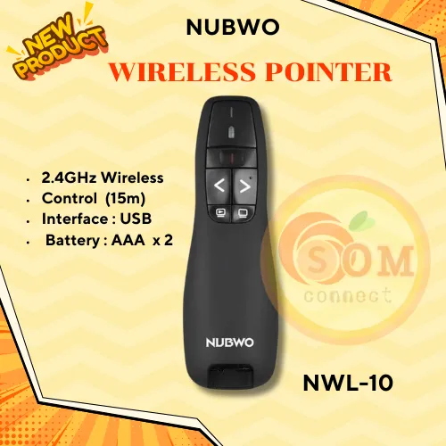 NUBWO WIRELESS POINTER (NWL-010) (รีโมทควบคุมคำสั่งไร้สาย) NUBWO WIRELESS POINTER -1y | Lazada.co.th