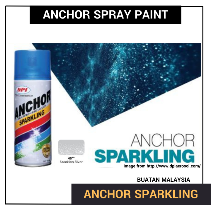ANCHOR SPRAY PAINTS SPARKLING 48** SPARKLING SILVER Bike Motorcyle ...