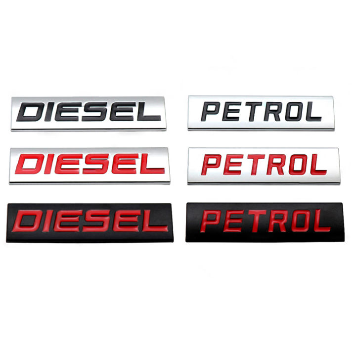 Car Sticker Diesel PETROL Emblem Badge 3D Metal Car Decals for Toyota ...