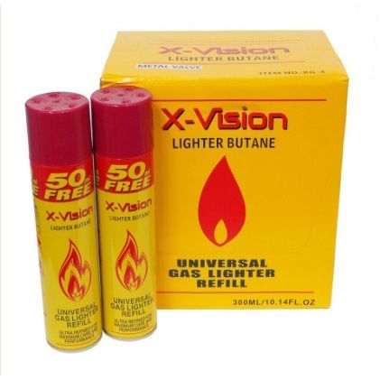 300ML Multipurpose Gas Refill X-Vision Gas Refill Universal Gas Lighter ...