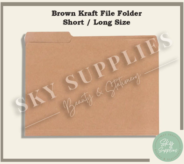 6pcs Brown Kraft File Folder Short / Long Size | Lazada PH