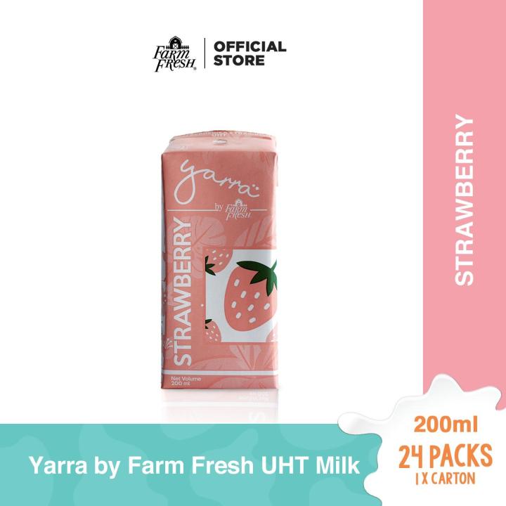 Yarra by Farm Fresh UHT Strawberry Milk 200ml x 24 Packs | Lazada