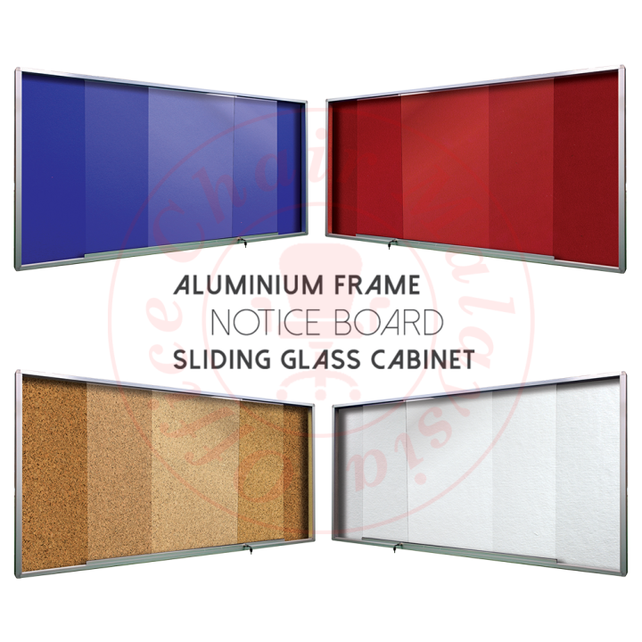 Sliding Glass Notice Board / Pin Notice Board / Papan Kenyataan / Papan ...