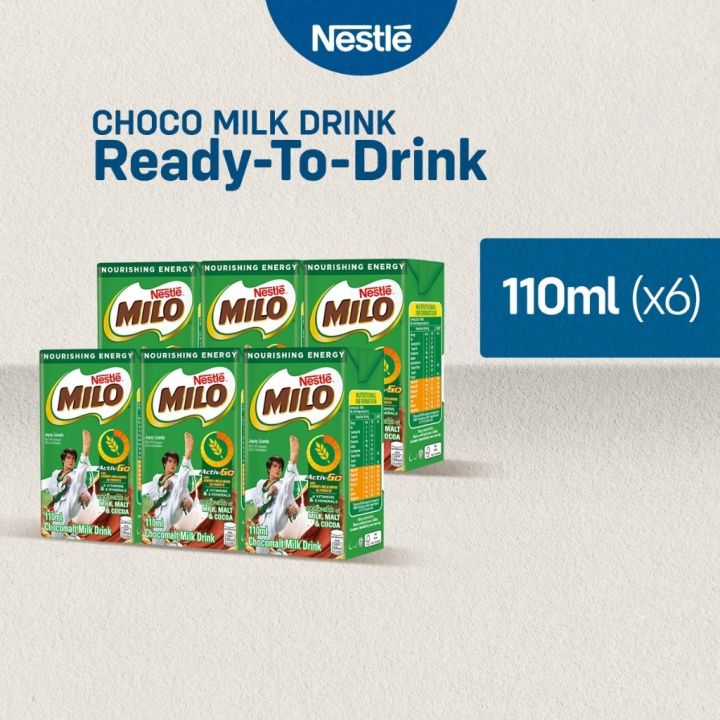 Milo Ready-to-Drink Flavoured Milk 110ml - Pack of 6 | Lazada PH