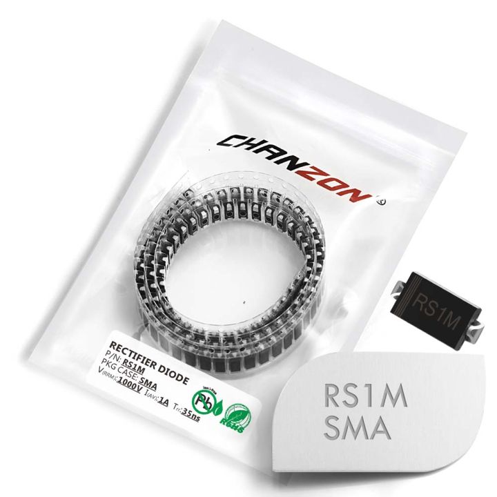 yingke 100 Pcs Rs1m Smd Super Fast Recovery Rectifier Diode 1a 1000v ...