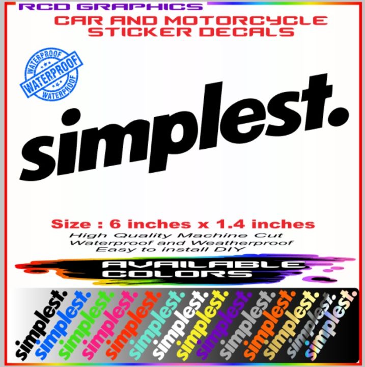 Simplest sticker decals | Lazada PH