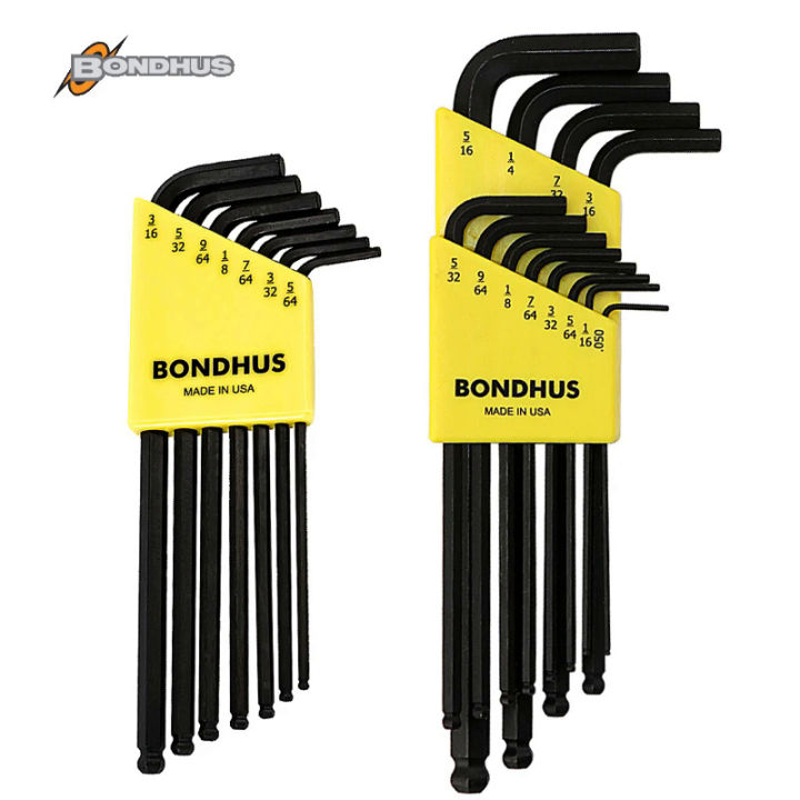 Bondhus Inch Ball Head Hex Wrench Set L Type Allen Key Sets Screwdriver ...