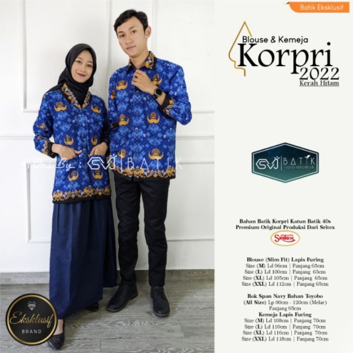 BAJU KORPRI TERBARU 2023 SERAGAM BATIK KORPRI PNS ASN PRIA WANITA COWOK CEWEK JUMBO MOTIF BARU ...