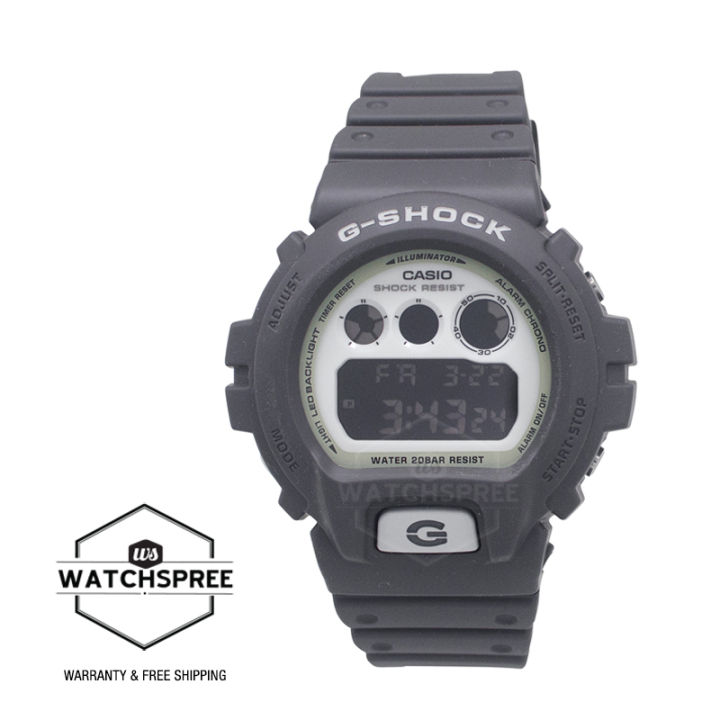 [Watchspree] Casio G-Shock DW-6900 Lineup Hidden Glow Series Dark Grey Resin Band Watch DW6900HD ...