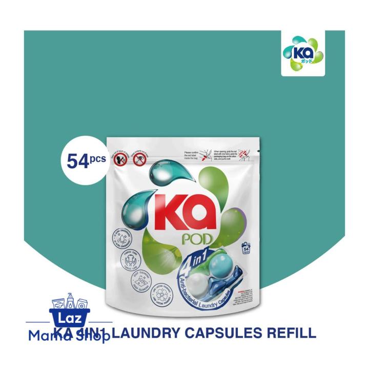 Ka 4in1 AntiBacterial Laundry Capsules Refill Pack 54 Pods - Universal ...
