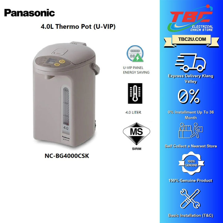 PANASONIC 4.0L THERMO POT | NC-BG4000CSK | Lazada